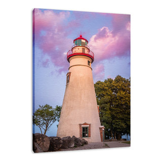 Marblehead Lighthouse at Sunset Coastal Landscape Canvas Prints, 24" X ...