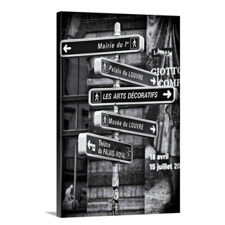 "Directional Signs, Paris, France" Wrapped Canvas Art Print, 20"x30 ...