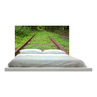 "Railway Track Green" Headboard, Double - Contemporary - Headboards ...
