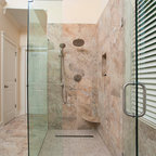 Custom Master Bath with Infinity Shower Floor - Transitional - Bathroom ...