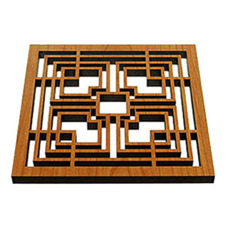 Wright Storer Textile Block Hardwood Trivet - Craftsman - Trivets - by ...