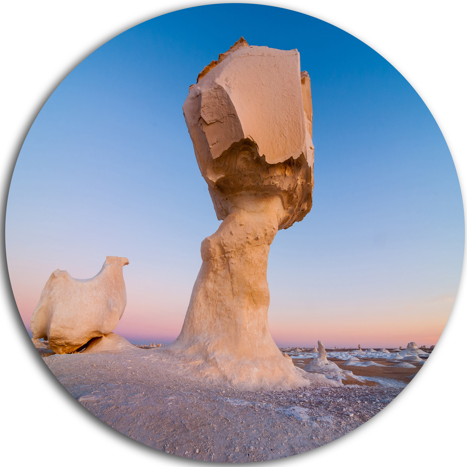 Wind Eroded Rock Formation, Landscape Photo Round Wall Art, Disc of 11 ...