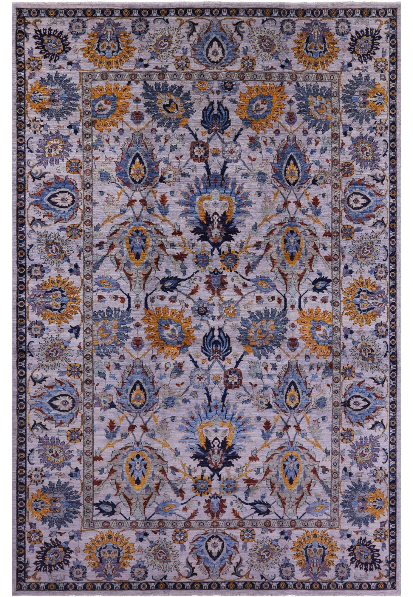 Grey Persian Tabriz Handmade Wool Rug 11' 11" X 17' 6" - Q22128, 11' 11 ...