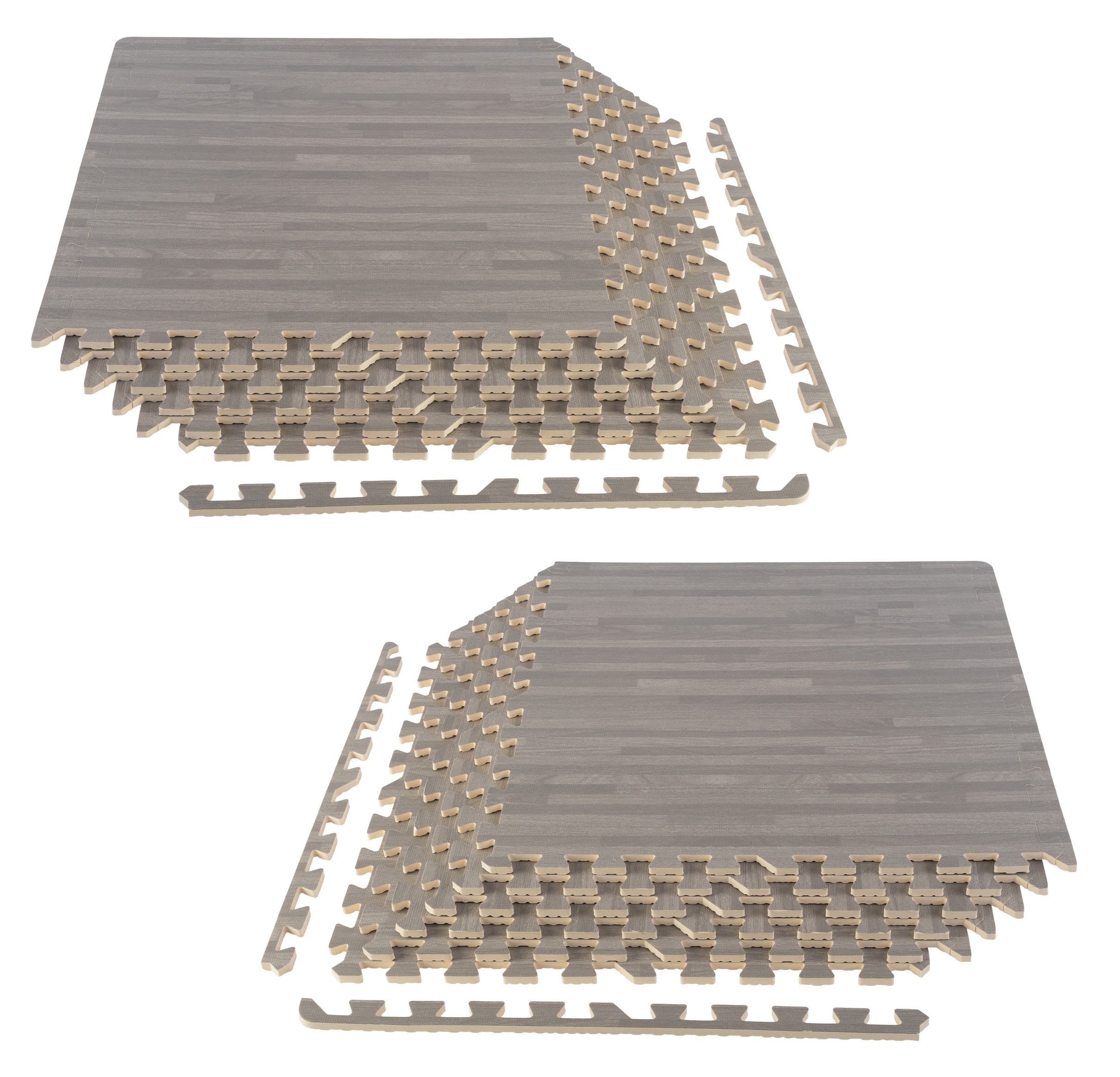 EVA Foam Floor Tiles 24 SQFT Woodgrain Mats for Floor Interlocking Foam ...
