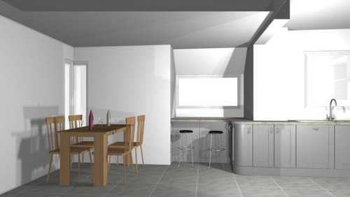 Awkward kitchen shape - Help! | Houzz UK