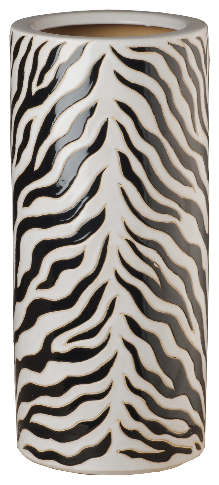 19.5 in. Zebra Umbrella Stand - Contemporary - Coatracks And Umbrella ...