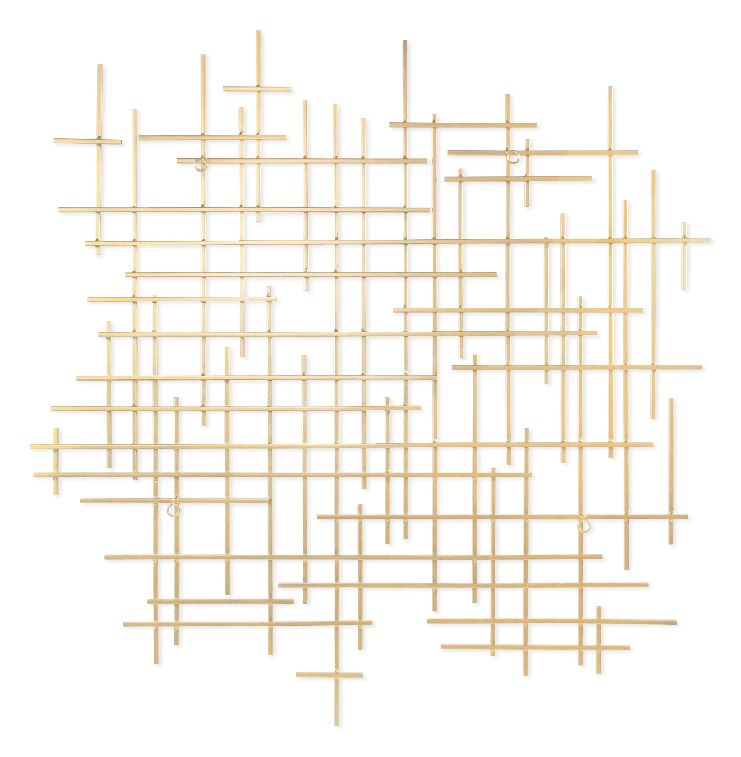 Iquara Large Gold Abstract Metal Wall Art - Contemporary - Metal Wall ...