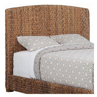 Bowery Hill Coastal Wood Banana Leaf California King Panel Headboard in ...