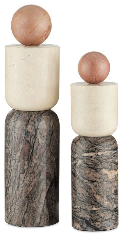 Moreno Marble Objects Set of 2 - Contemporary - Decorative Objects And ...