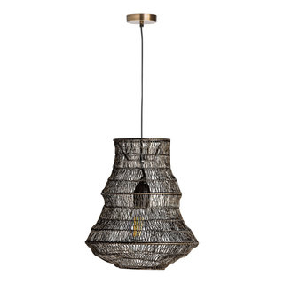 Black Iron Twine Pendant Light, Vical Home - Contemporary - Pendant ...
