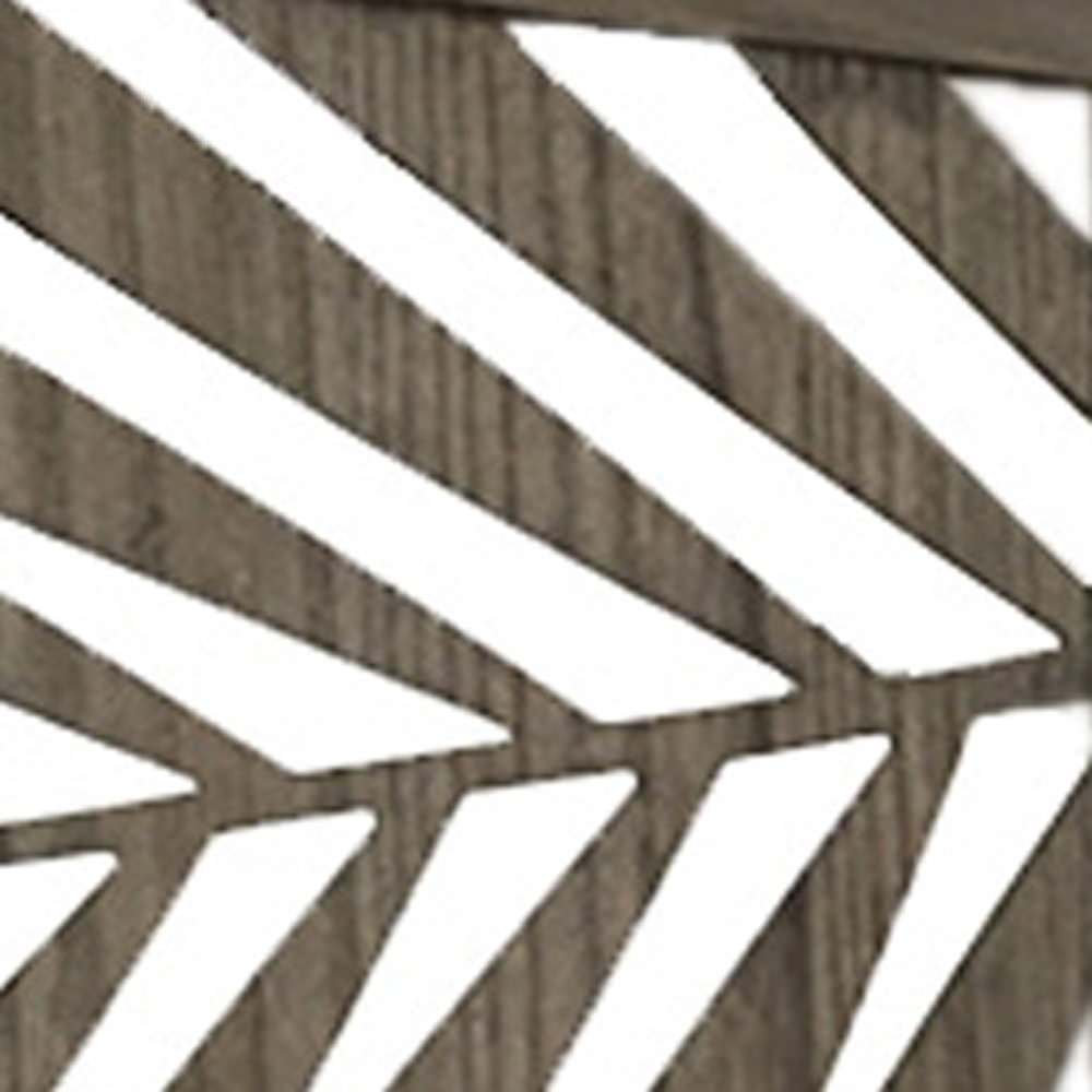 67" Gray Solid WoodFolding Three Panel Screen Room Divider - Tropical ...