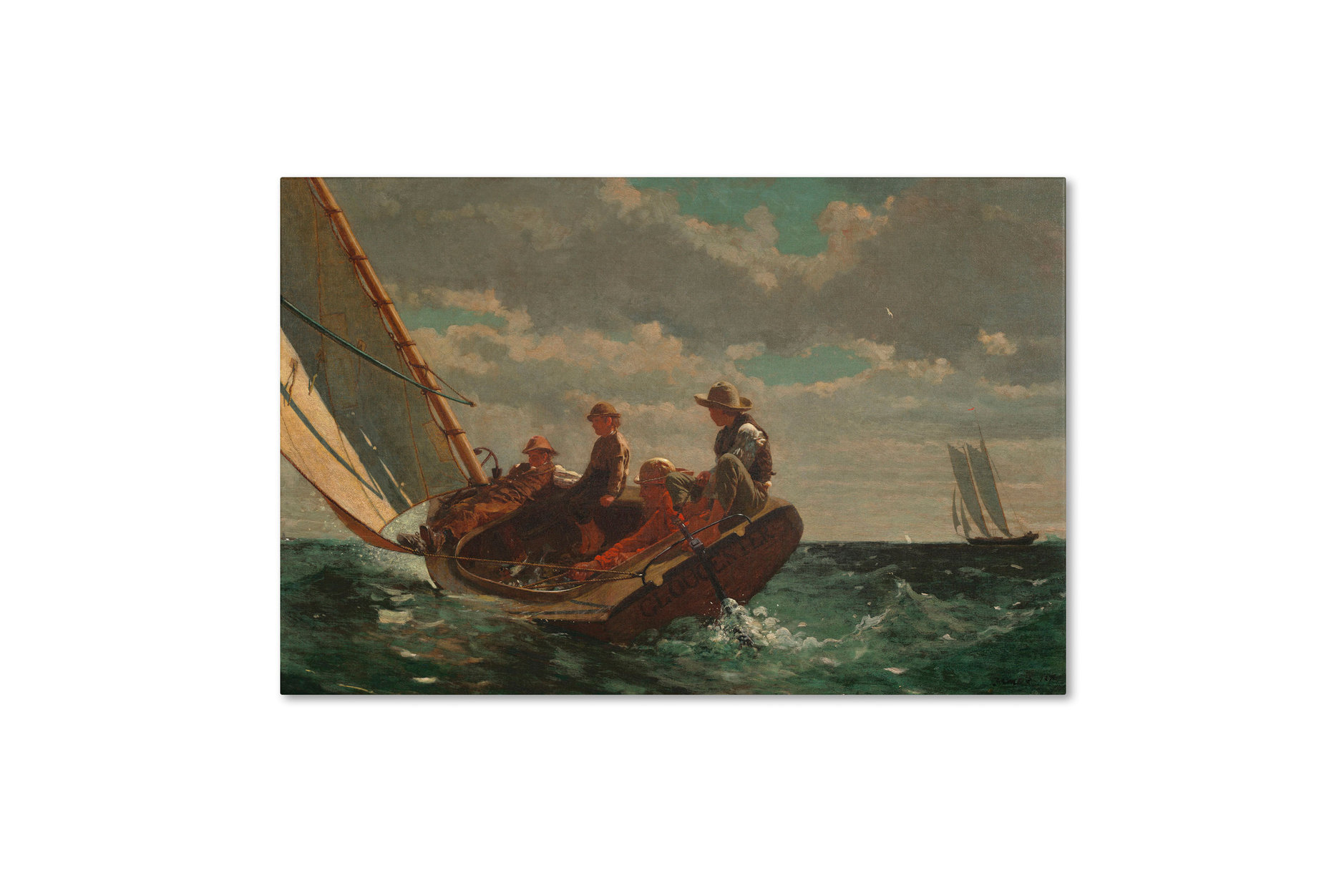 'Breezing Up (A Fair Wind), 1873-76' Canvas Art by Winslow Homer, 16" x ...