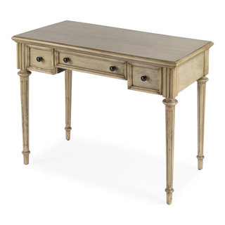 Butler Specialty Company, Edmund 38" Writing Desk With Storage, Beige ...