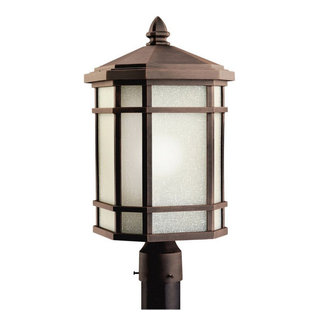 -1 light Outdoor Post Mount-Arts and Crafts/Mission inspirations-20 ...