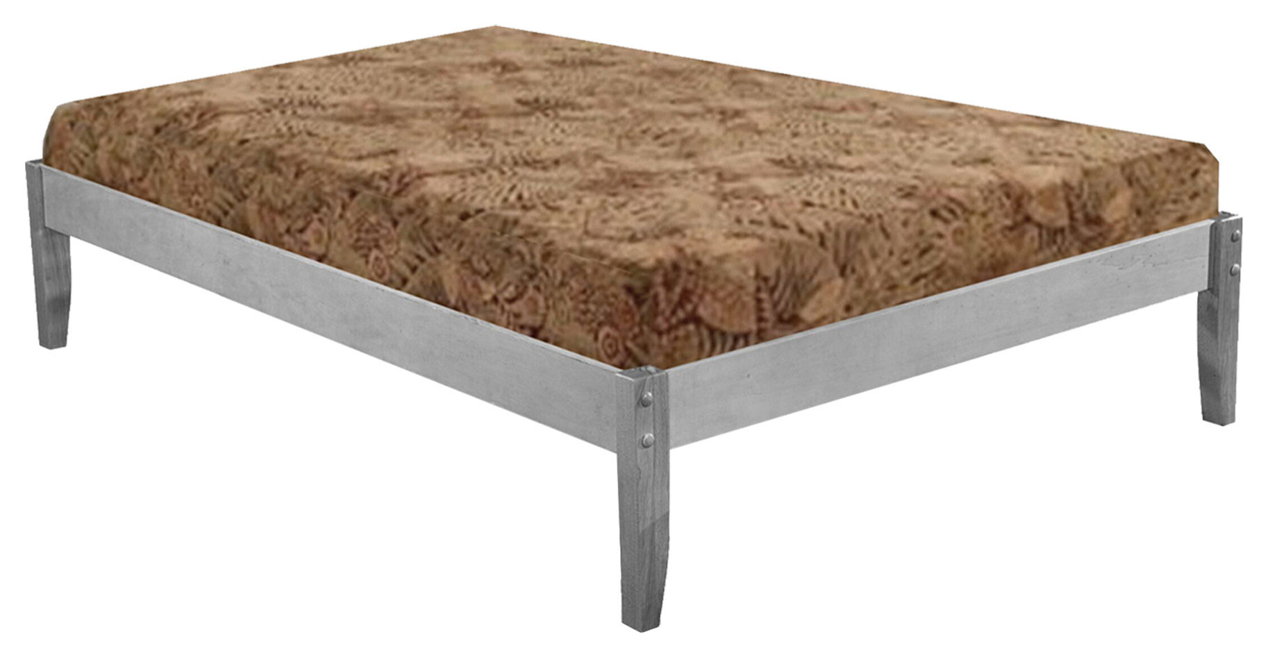 Contemporary Style Queen Size Wooden Platform Bed with Tapered Legs ...