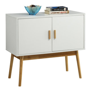 Oslo Storage Console With Cabinet And Shelves - Midcentury - Console ...