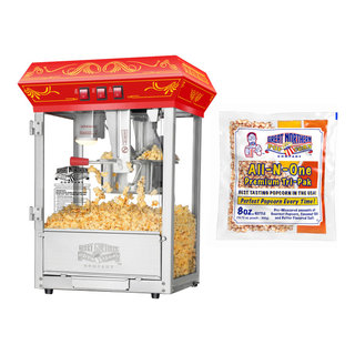 Countertop Popcorn Machine 3 Gal Popper, 8oz Kettle, 5 All-In-One ...