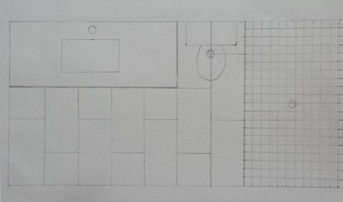Bathroom tile layout help need, please.