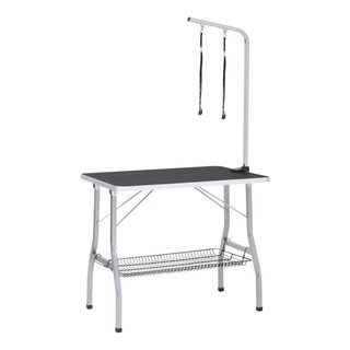 vidaXL Dog Grooming Table Adjustable Arm Foldable Dog Bath Table with 2 ...