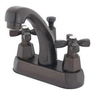 Homestead Two Handle 4" Centerset Lavatory Faucet With Brass Pop-up ...