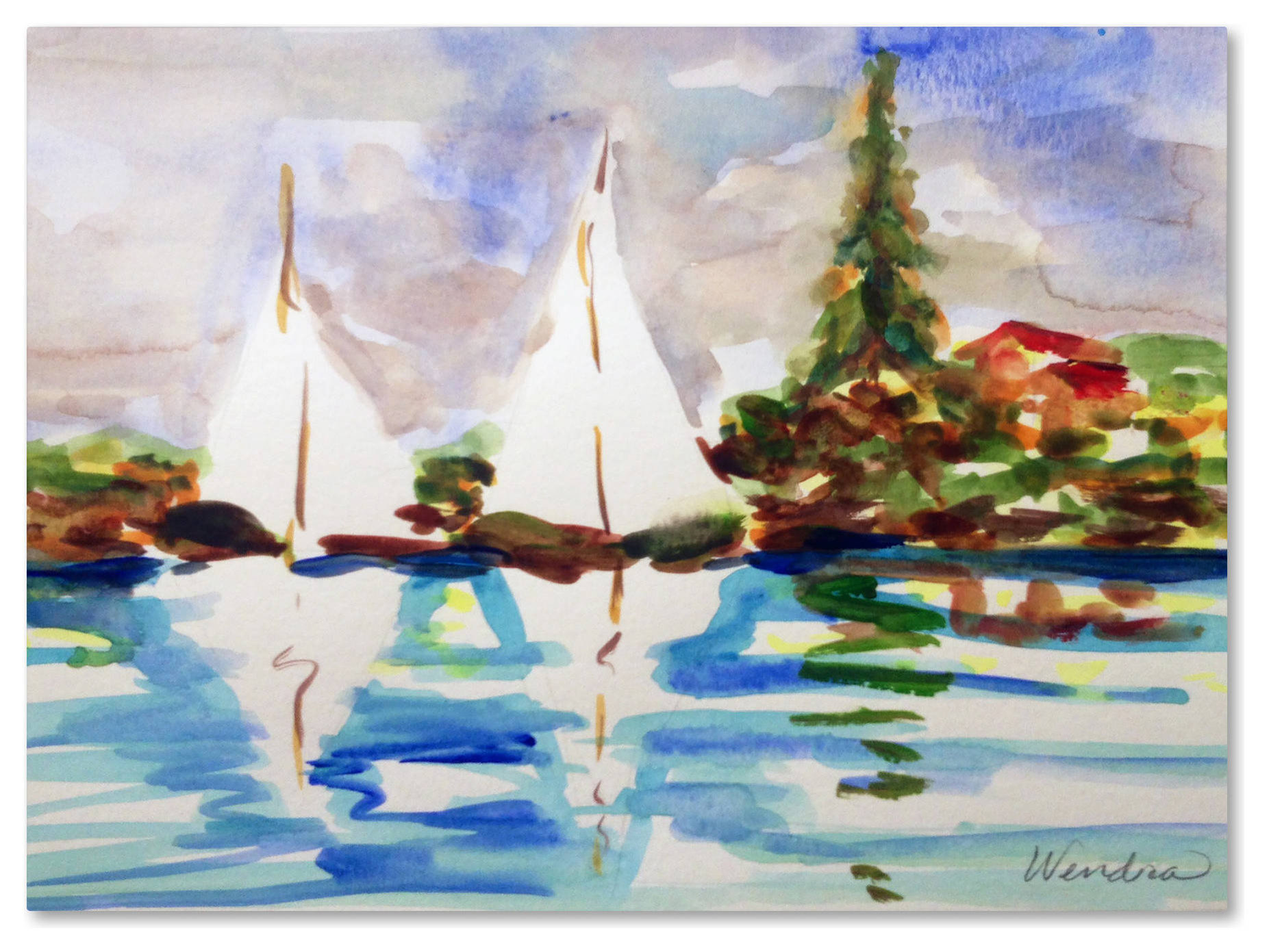 Wendra 'A Lovely Day' Canvas Art, 19 x 14 - Beach Style - Prints And ...