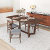 Otis Modern Solid Wood Walnut Dining Room & Kitchen Table and 4 Chair ...