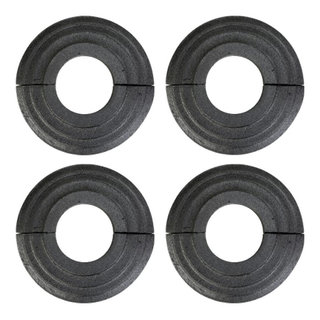 Radiator Flanges Black Aluminum Escutcheon 1 1/4'' ID Pack of 4 ...