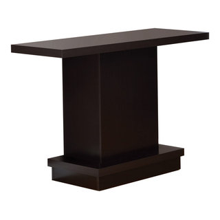Pedestal Sofa Table, Cappuccino - Transitional - Console Tables - by ...