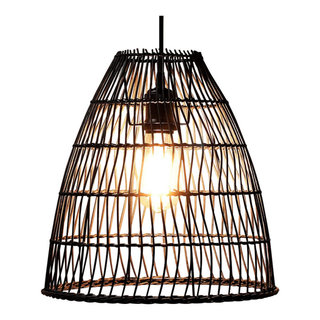 Rattan Dining Room Light Fixtures Wicket Pendant Light Fixture ...