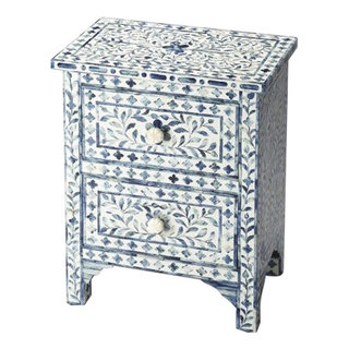Butler Accent Chest, Blue Bone Inlay Finish - Mediterranean - Accent ...
