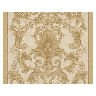 Textured Wallpaper Classical Ornaments, 962161, Sample - Traditional ...