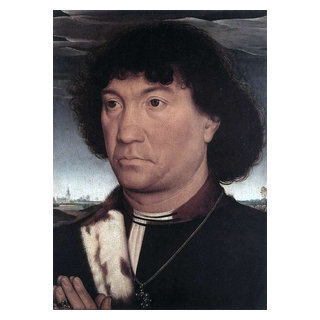 Hans Memling Portrait of a Man at Prayer Before a Landscape 18"x27 ...