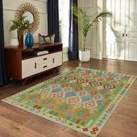 Bohemian Turkish Kilim Freeman Hand-Woven Wool Rug - 5'10'' x 7'11'', 5 ...