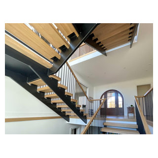 96_Dramatic cantilevered no-riser staircase, Bethesda, MD 20814 ...