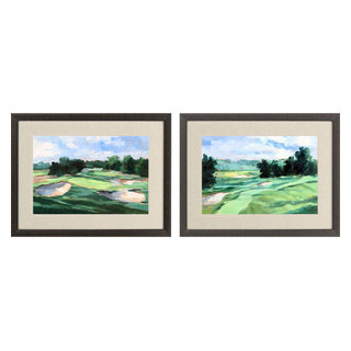 Golf Course Study II, 2-Piece Set - Contemporary - Prints And Posters ...