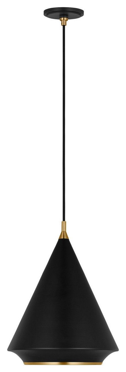 Stanza One Light Pendant in Midnight Black - Transitional - Pendant ...