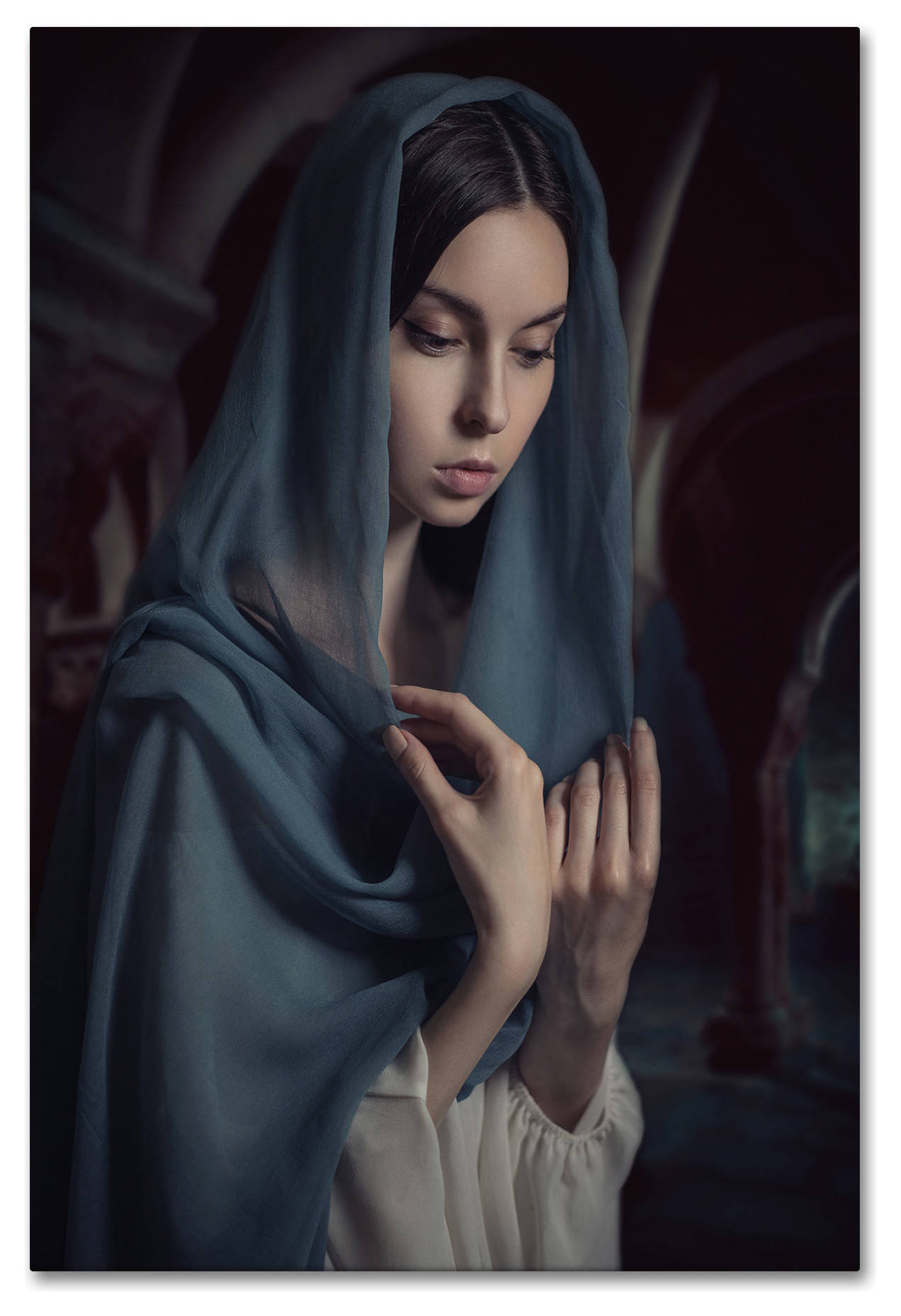 Yuri Shevchenko 'Pray' Canvas Art, 22"x32" - Contemporary - Prints And ...