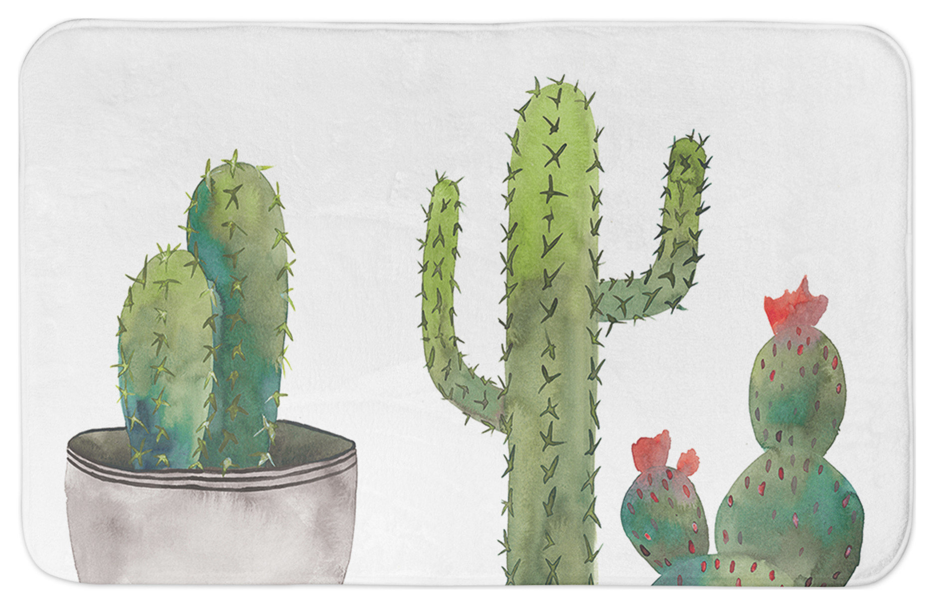 Cactus Collection 34x21 Bath Mat, 34x21 - Southwestern - Bath Mats - by ...