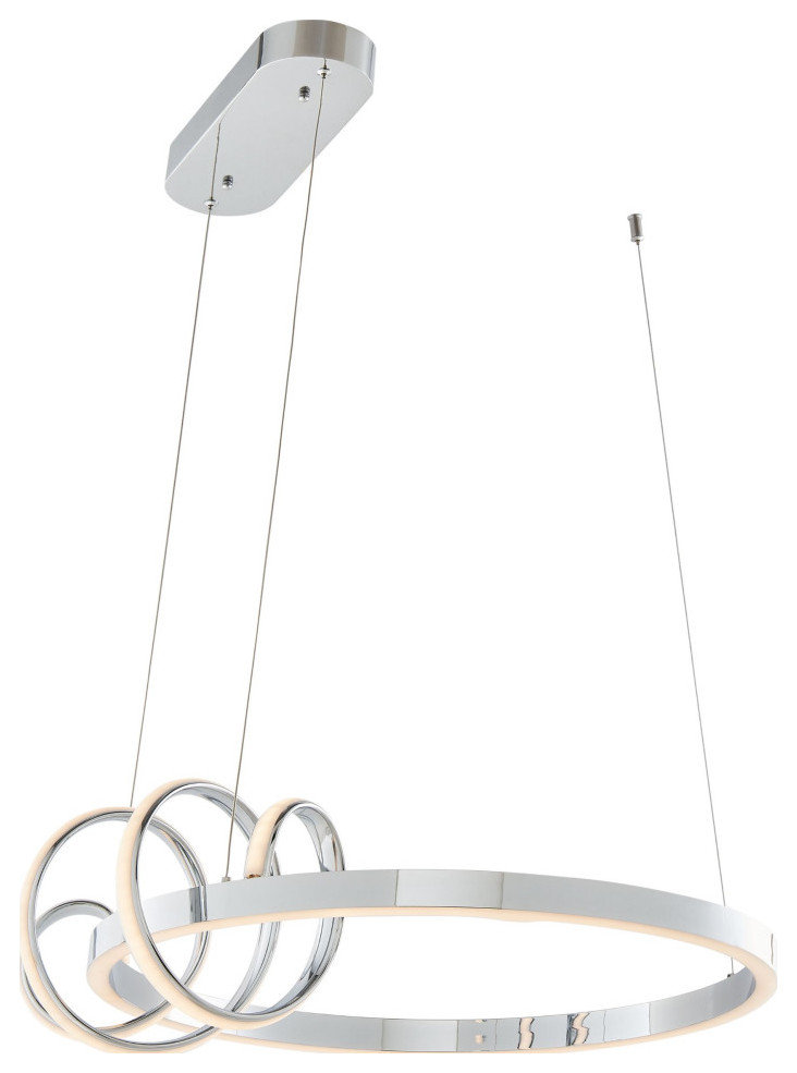 Salzburg Round Color Changing Integrated LED Chrome Chandelier - Modern ...