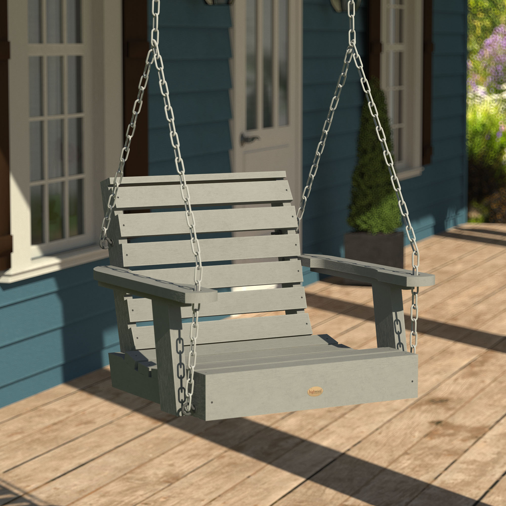 Weatherly Single Seat Swing, Weathered Acorn - Transitional - Porch ...