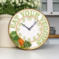 Vintage-Style Casual Kitchen Vegetables Clock - Eclectic - Wall Clocks ...