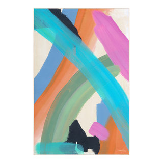 The Script II Abstract Art Area Rug 5'x8', Power-loomed, 5'x7.5 ...
