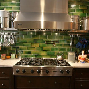 75 Beautiful Transitional Green Kitchen Pictures & Ideas | Houzz
