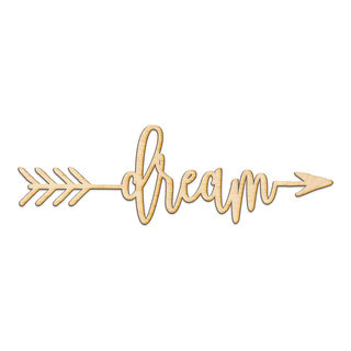 Dream Right Arrow Wood Sign Home Decor, 24" wide x 8" tall ...
