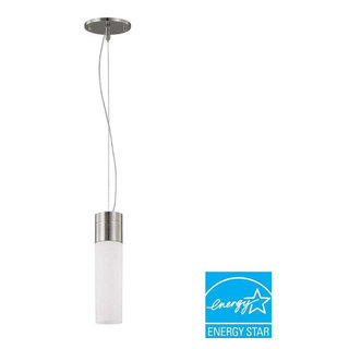 Nuvo Lighting Link ES 1 Light Tube Pendant with White Glass ...