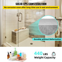 VEVOR Board Shower Bench Rectangle Bench Ready to Tile & Waterproof 47 ...