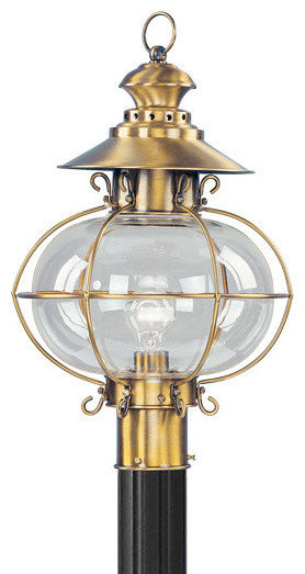 Harbor Outdoor Post Head, Bronze - Beach Style - Post Lights - by Livex ...