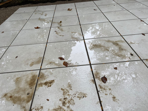 Grading Question for porcelain tile patio