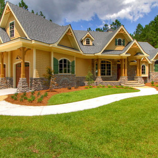 75 Beautiful Yellow Stone Exterior Home Pictures & Ideas | Houzz