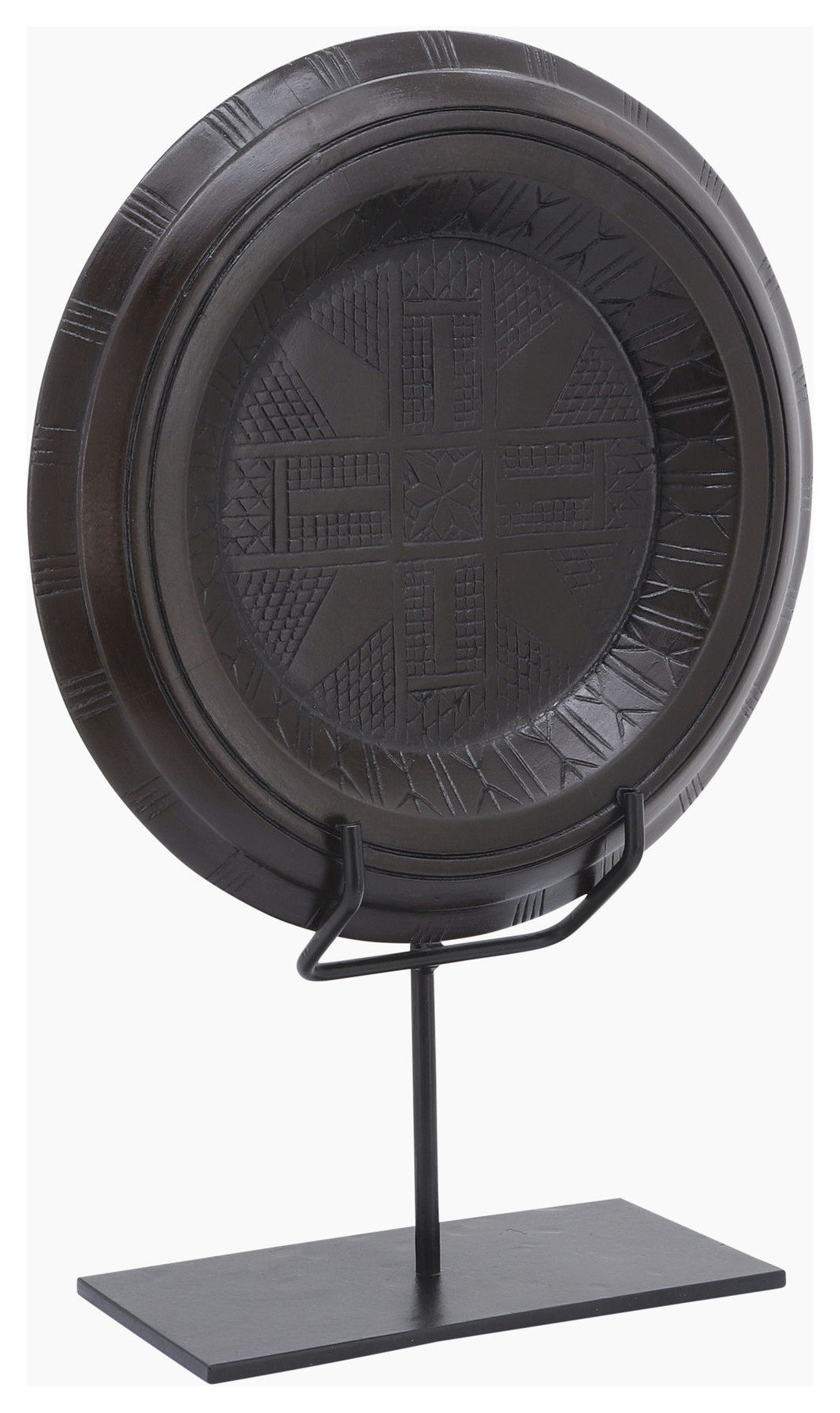 Wood, 21" Aztec Table Accent, Brown - Contemporary - Decorative Objects ...